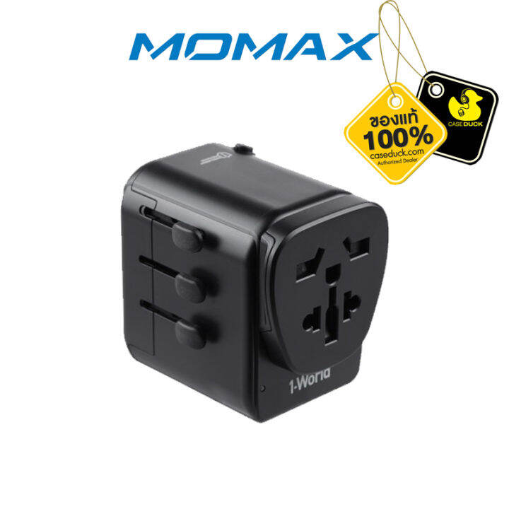 Momax 1-World AC Travel Adapter (Type-C PD + 3 USB) | Lazada.co.th