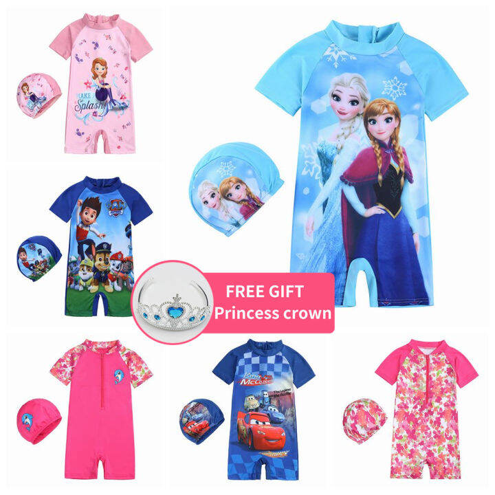 AISAMEFE Kids One Piece Swimsuit Frozen Aisha PAW Patrol Pattern 2022 ...