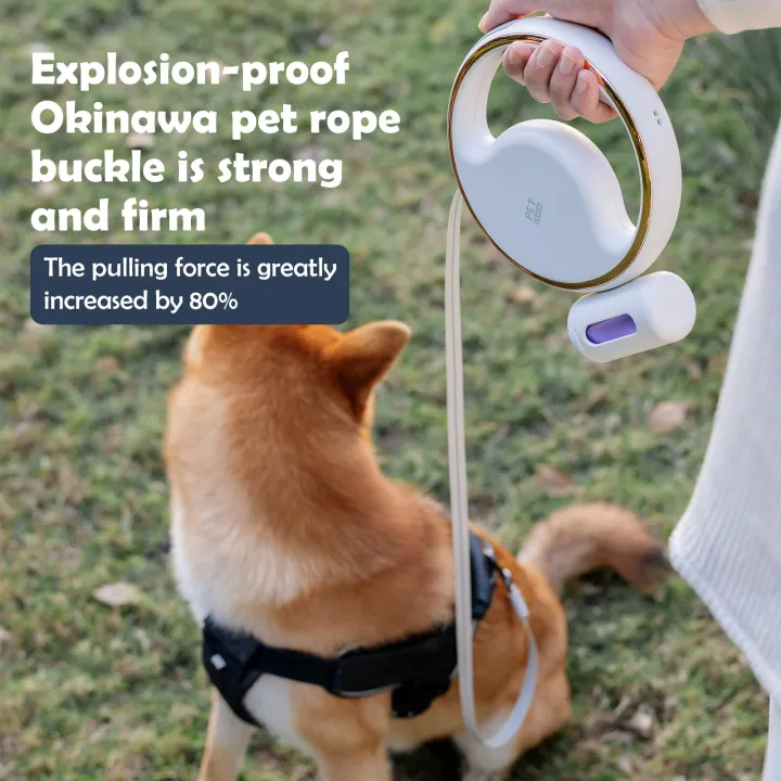 Pet Leash Led Illuminated Automatic Retractable Retractor Bag Removal ...