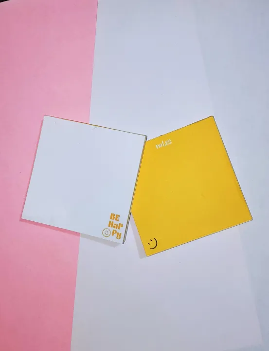 BE HAPPY MEMO PAD NON STICKY NOTE (3X3 INCHES) | Lazada PH