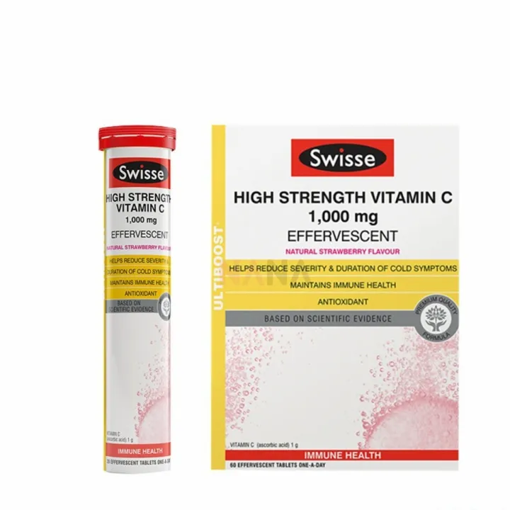 Swisse High Strength Vitamin C 1000mg Effervescent 60Tablets | Lazada PH