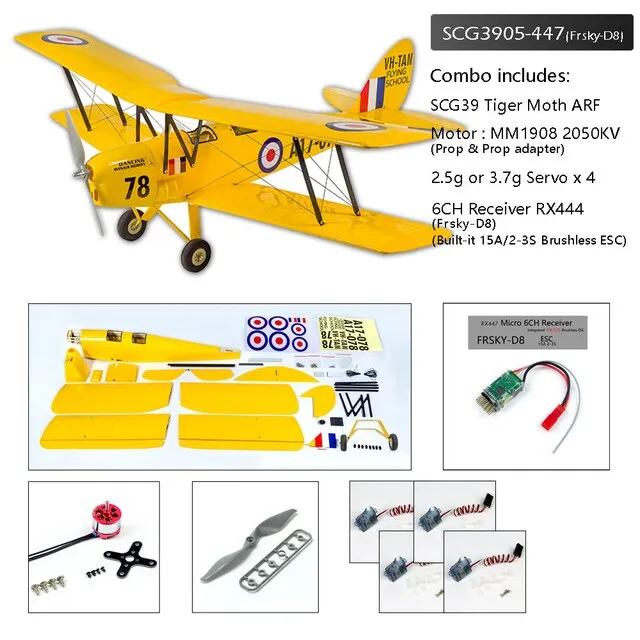 New ARF RC Plane Laser Cut Balsa Wood Airplanes De Havilland DH.82 RC ...