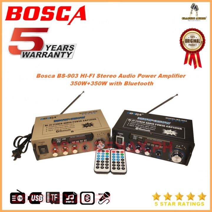 Bosca BS-903 HI-FI Stereo Audio Power Amplifier 350W+350W with ...