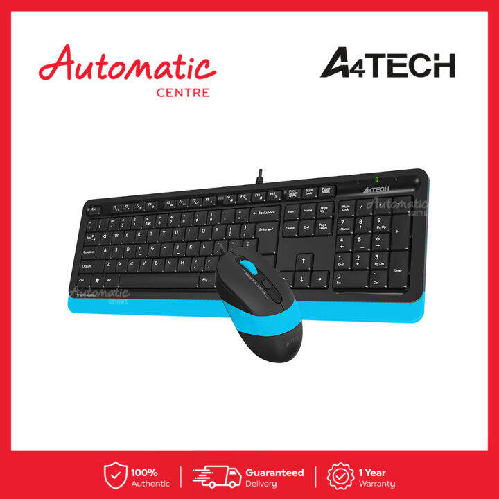 A4Tech Fstyler Wired Keyboard and 1600 DPI Mouse Combo Set (FM10+FK10 ...