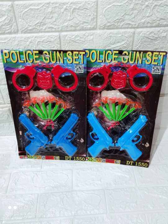 MAINAN PISTOL PLASTIK PLUS BORGOL PLASTIK KODE DT1550 / MAINAN ANAK ...