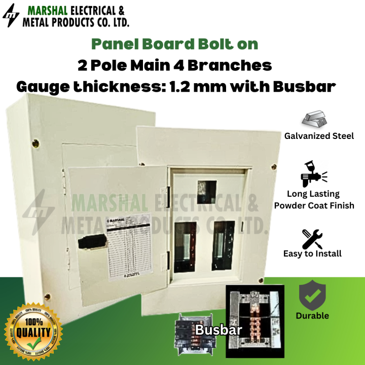 MARSHAL ELECTRIC Panel Box Premium Bolt on Enclosure 2 Pole Main 4 ...