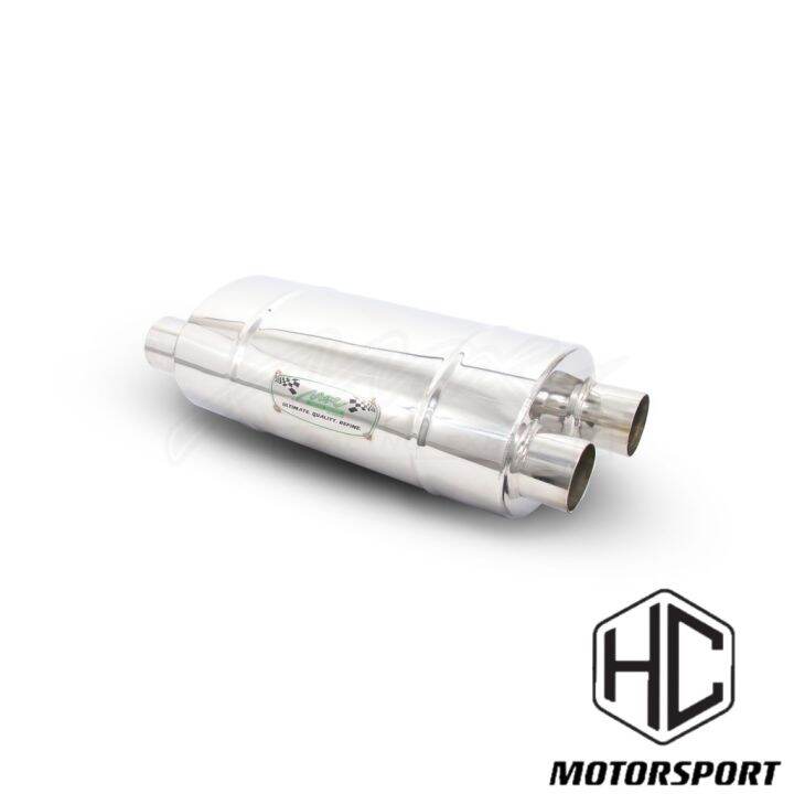 Max Racing Exhaust M155-MY Twin Muffler Exhaust Stainless Steel Car ...