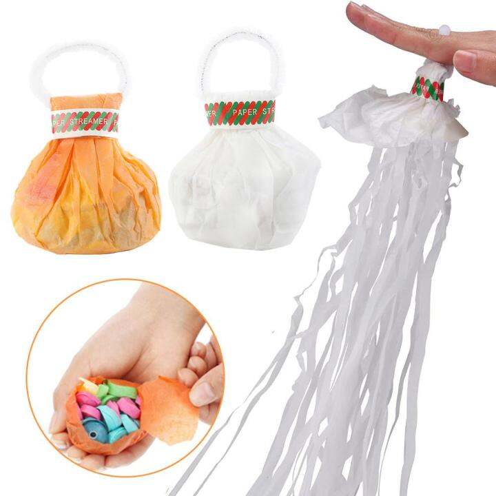 Magic Party Throw Streamers Popper White Spider Thread Mess Throw ...