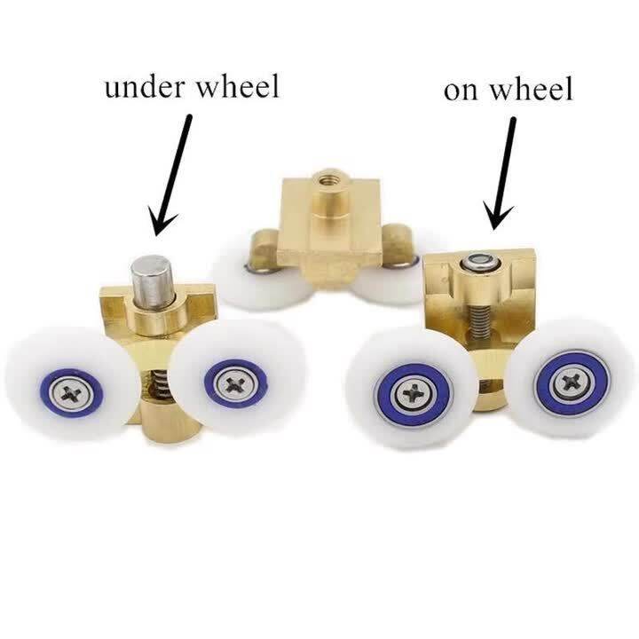 Sliding Barn Double Door Rollers Copper Wheel Cabins Room Pulley Shower ...