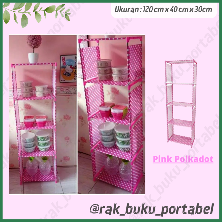 Rak Baju Rak Buku Portable Lemari Pakaian Minimalis Lemari Baju Bongkar ...