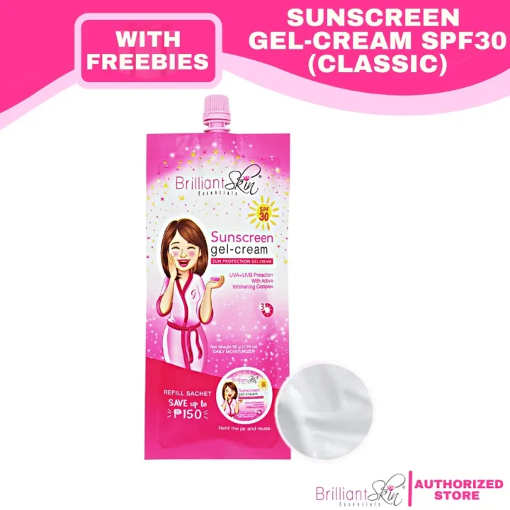 Brilliant Skin Sunblock Sachet 50g BIG Gel-Cream | Lazada PH
