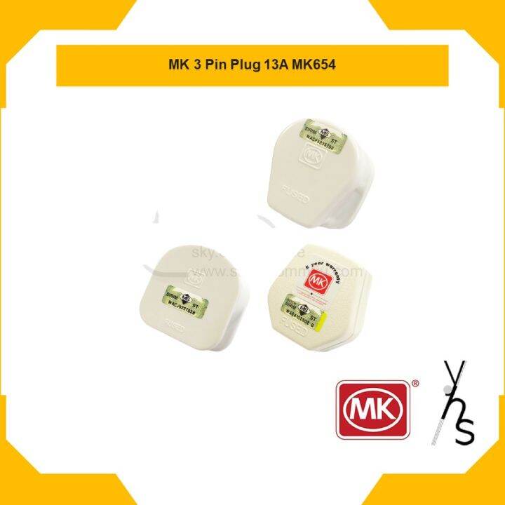 MK 3 Pin Plug 13A MK654 | Lazada