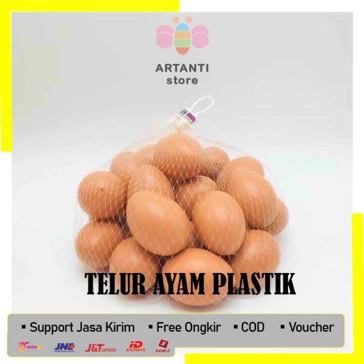 Mainan Telur Teluran Plastik Anak Bayi Kemasan Jaring Isi 20 Pcs ...