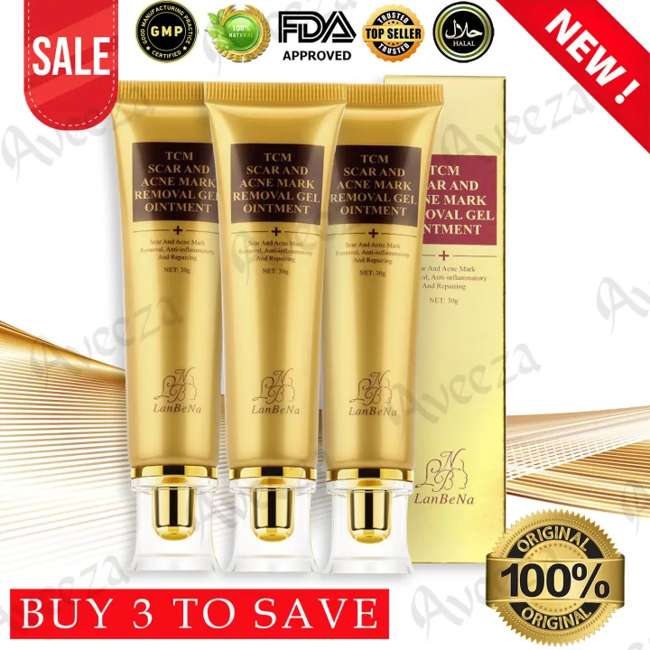 Set of 3 LANBENA TCM Scar AND Acne Removal Gel Ointment 30g Repairing ...
