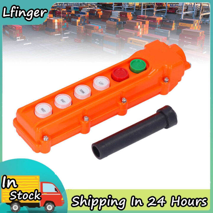 Crane Controller Hoist Remote Control Station Push Button Switch 6 Ways ... Crane Controller Hoist Remote Control Station Push Button Switch 6 Ways ...