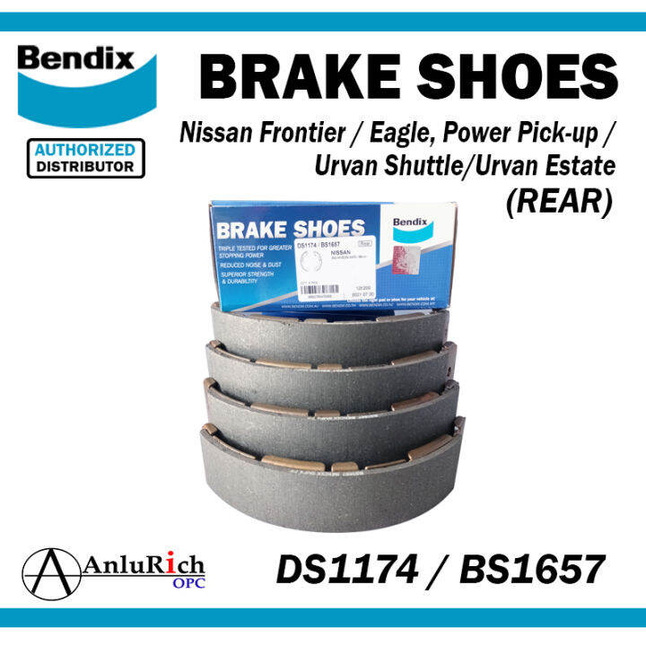 BENDIX REAR BRAKE SHOES for Nissan Frontier / Eagle, Power Pick-up / Urvan Shuttle/Urvan Estate ...