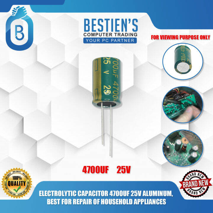 ELECTROLYTIC CAPACITOR 4700UF 25V ALUMINUM, BEST FOR REPAIR OF ...