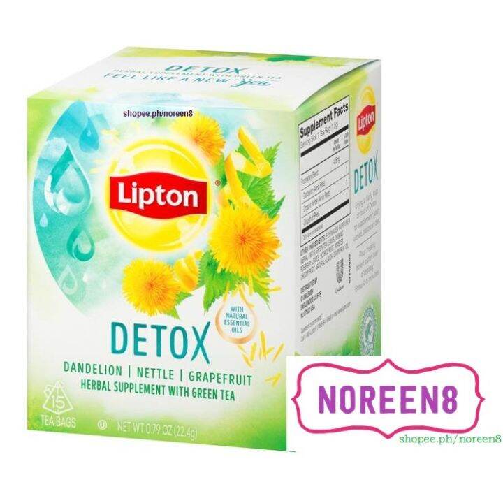 VZ sibu210256 Lipton Detox Green Tea 15 Bags (1Box) | Lazada PH