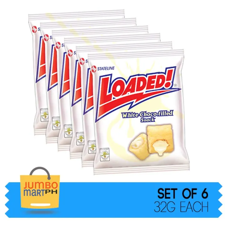LOADED WHITE CHOCO-FILLED SNACK 32G / SET OF 6 | Lazada PH