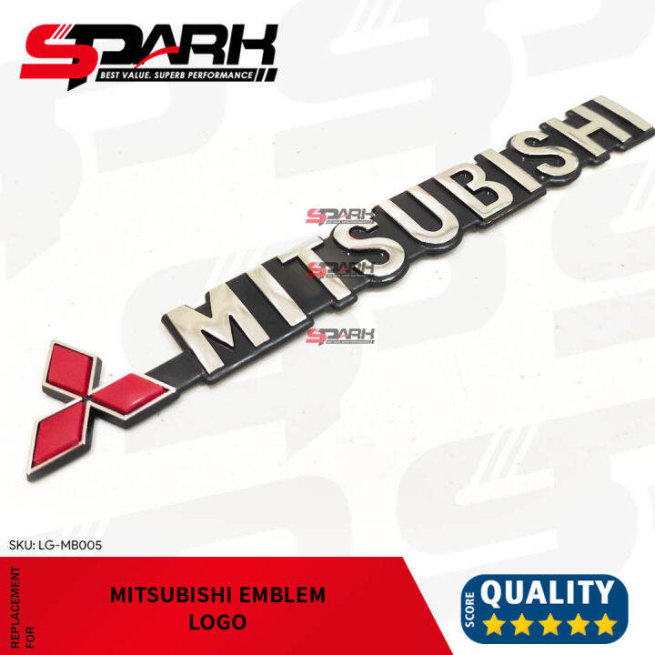 Sticker Decal Logo Emblem Sticker for Mitsubishi 19cm Length Chrome ...
