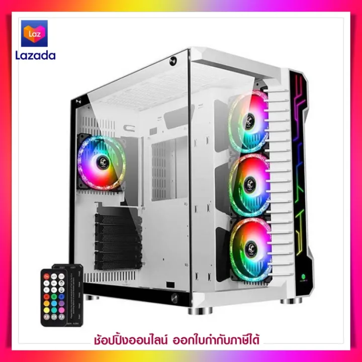 TSUNAMI ATX Case (NP) Protector Vision II (White) # เคสคอมพิวเตอร์ ...