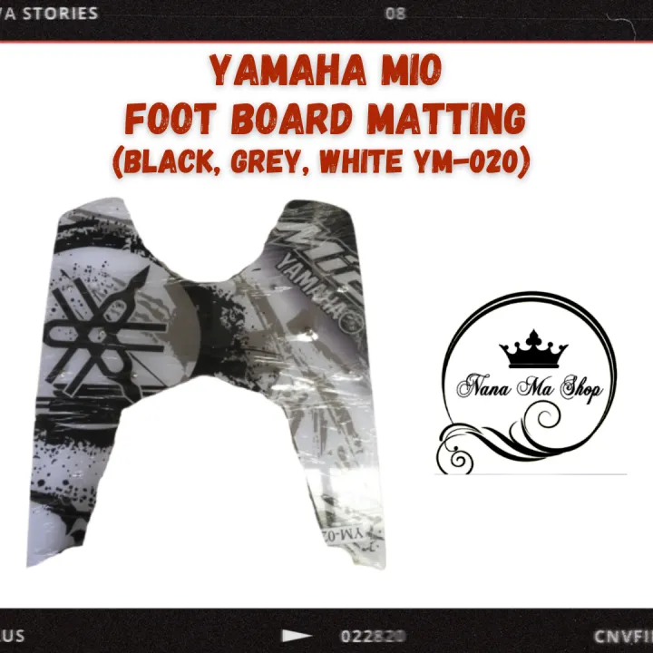 YAMAHA MIO FOOT BOARD MATTING HIGH QUALITY (BLACK GREY WHITE YM-020 ...