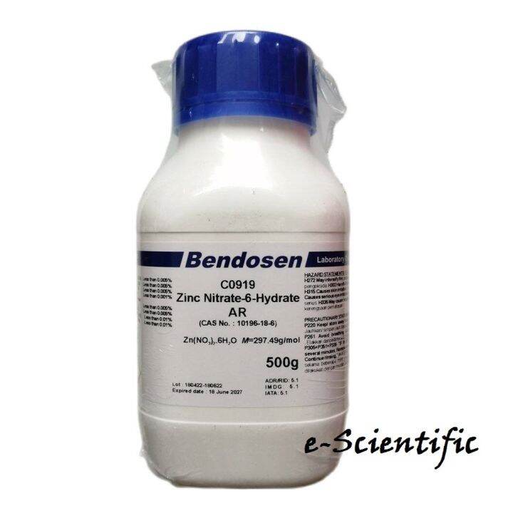 Zinc Nitrate 6H20, AR, 500g, BENDOSEN | Lazada