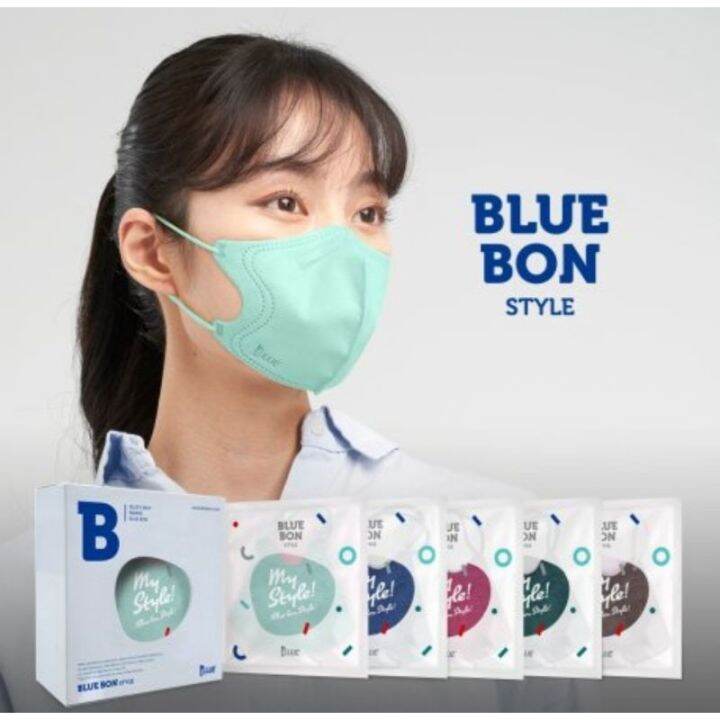 Blue Style Mask 2D Disposable Face LARGE/4PLY/1PC/BLUEBON （5colors ...