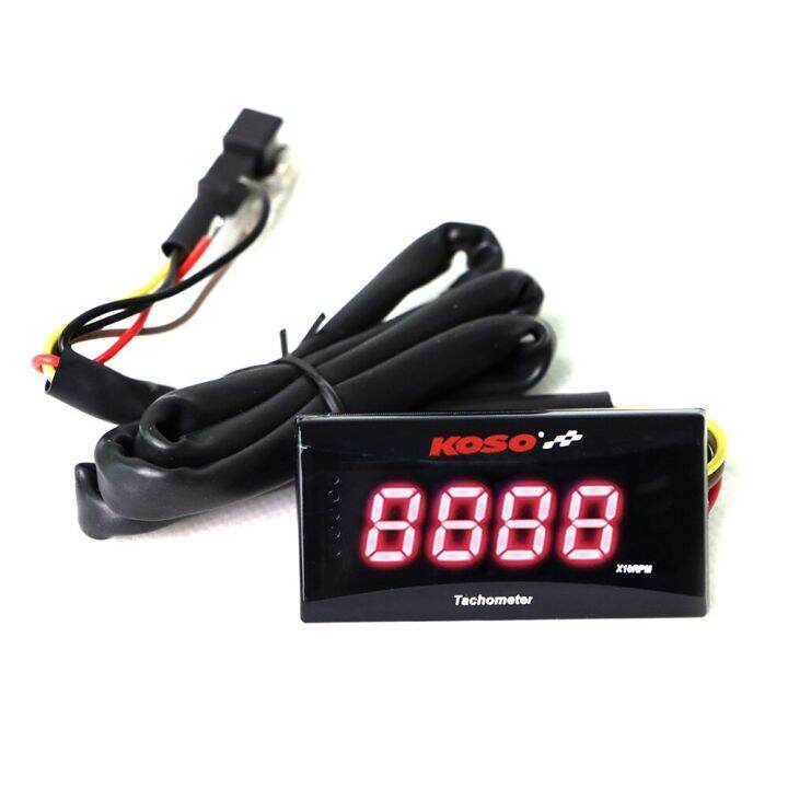 KOSO Meter Mini alat ukur takometer persegi Digital mesin layar LCD ...