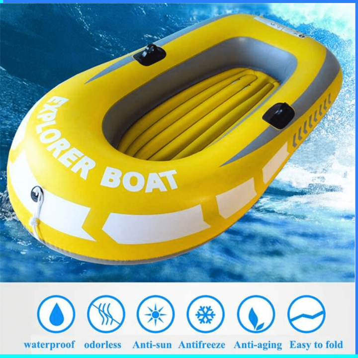 COD Ezwoo Perahu Karet Inflatable Kayak Boat Double Valve / Perahu ...