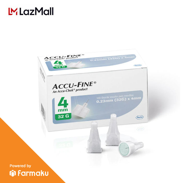 Accu-Fine Pen Needle / Jarum Insulin 32G 4mm by Accu-Chek | Lazada ...