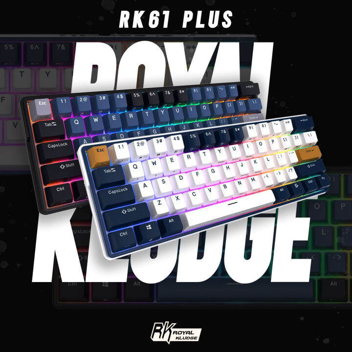 Royal Kludge RK61 Plus 61 keys 60% Tri-Modes Mechanical Keyboard ...