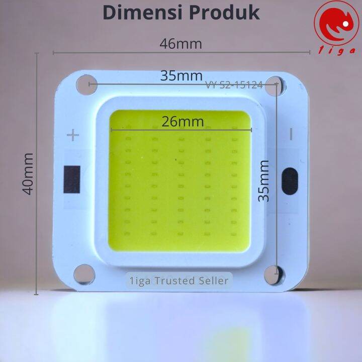 Mata Lampu LED 3 Volt 3.7Volt DC 20-25W - Chip LED Lampu Sorot Tegangan ...