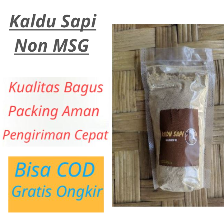 kaldu Sapi Non MSG Isi 100 gram / Penyedap / Kaldu / Penyedap Rasa ...
