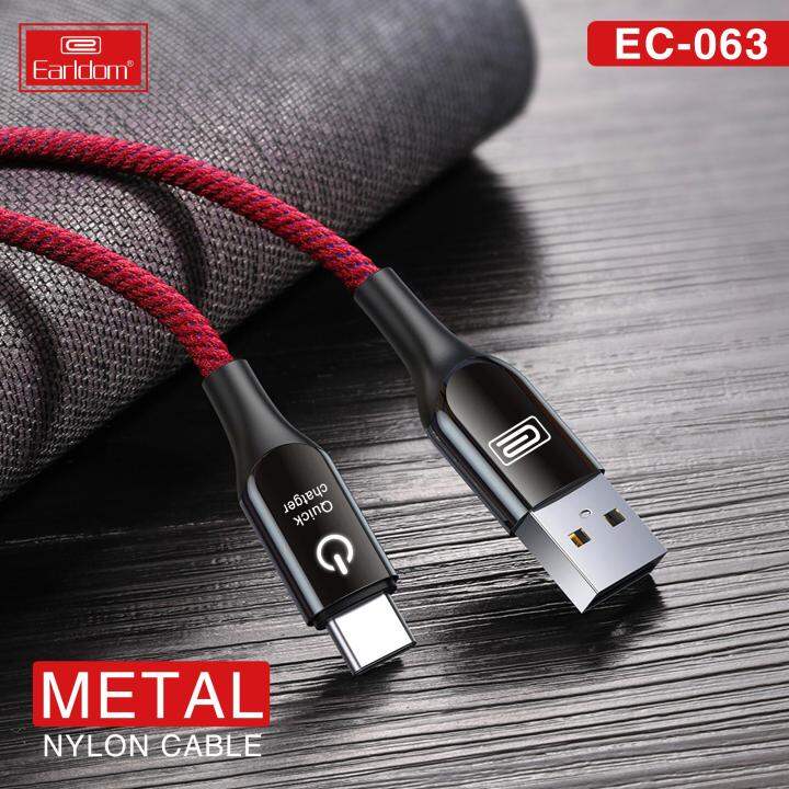 EARLDOM EC-063 1 METER DATA CABLE FAST CHARGING FOR MICRO & IOS | Lazada PH