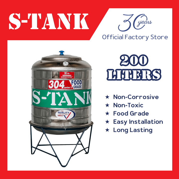 S-Tank Vertical Stainless Steel Water Tank - 200 Liters | Lazada PH