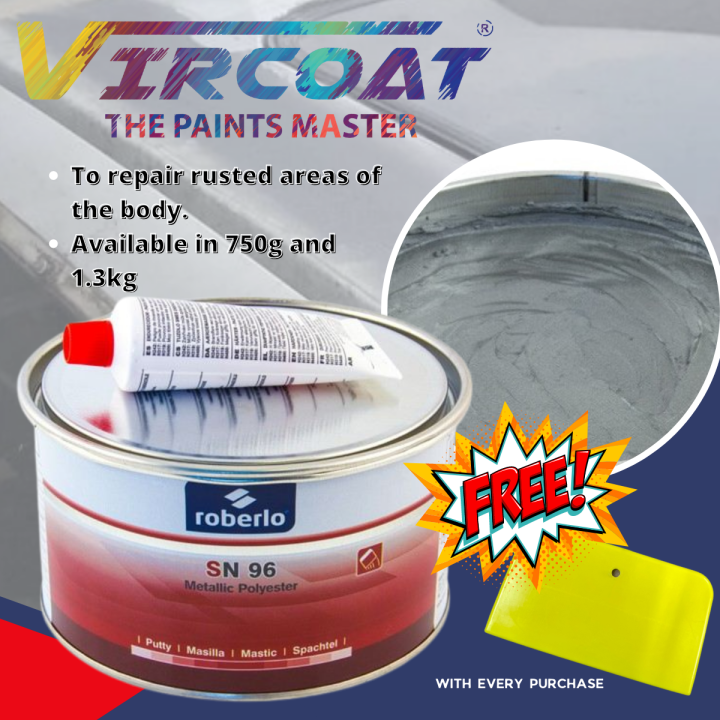 ROBERLO Metallic Putty SN96| Simen Batu| Simen Kereta| 铁泥 750g and 1 ...