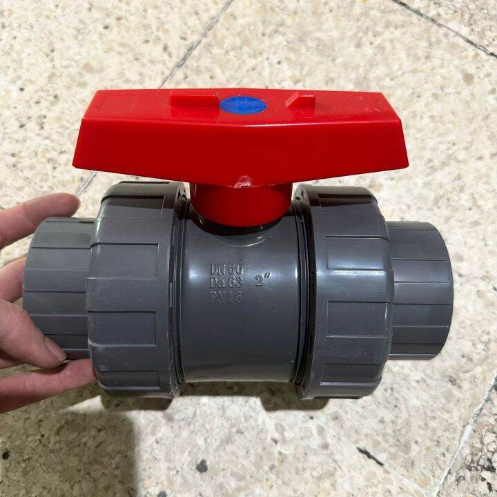 Double True Union ZUKI 2 inch Ball Valve Water mur watermur PVC TAIWAN ...