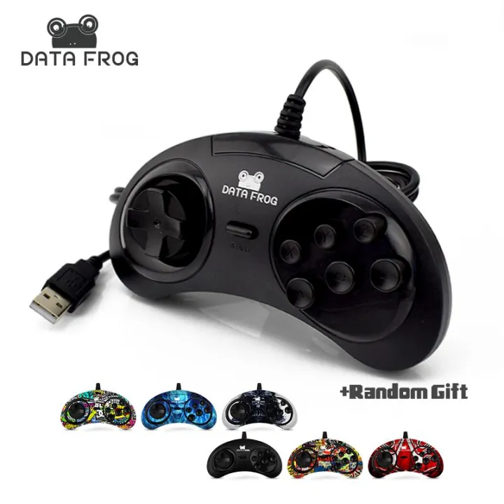 Data Frog สำหรับ SEGA USB Classic Gamepad 6ปุ่ม USB Gaming Joystick ...