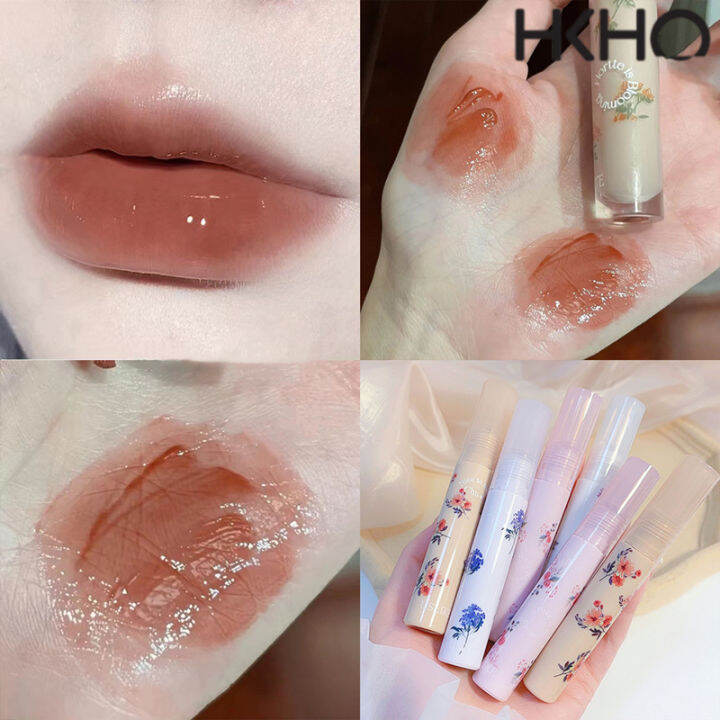 HKHO First Kiss Mirror Water Gloss Exposed Lip Glaze Moisturizing Lip ...