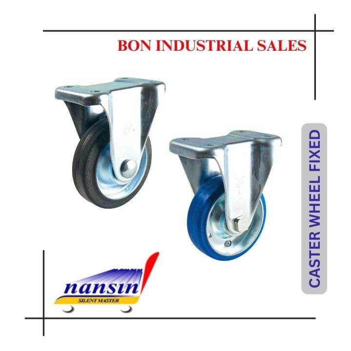 Nansin Fixed Caster Wheel (Rubber/Polyurethane) | Lazada PH