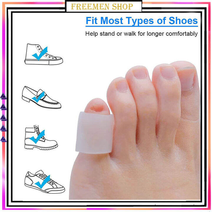 2pcs Big Toe Separator Bunion Pad Anti Slip Elastic Hallux Valgus ...