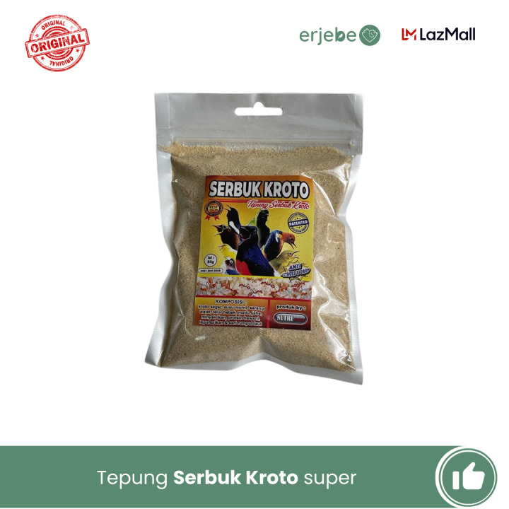 SARI KROTO TEPUNG KROTO SEGAR BURUNG BERKICAU suplemen penggacor burung ...