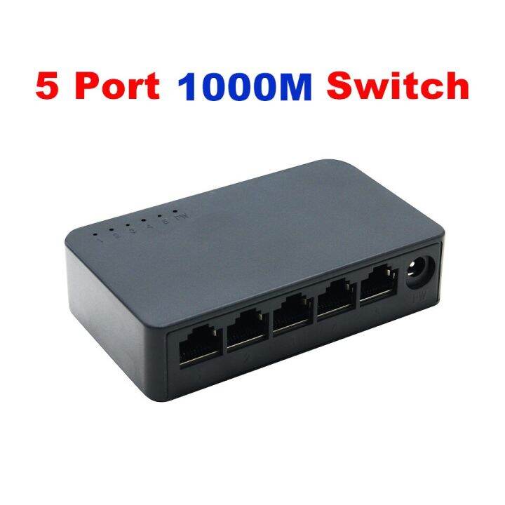 5 Port Mini Network Switches 100/1000Mbps RJ45 LAN Desktop Fast ...