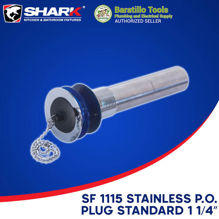 SHARK SF1115 STAINLESS P.O. PLUG STANDARD 1 1/4" HEAVY DUTY plumbing ...