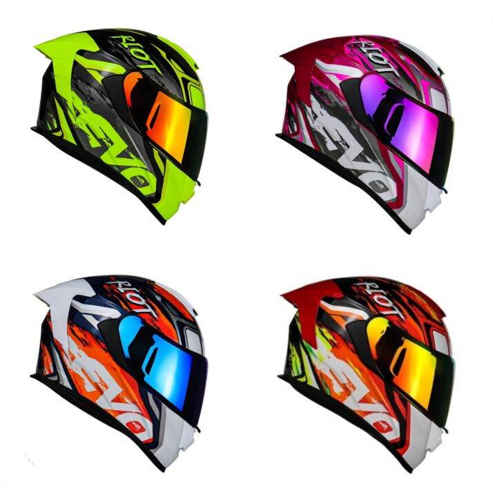 EVO GT-PRO Riot Full Face Dual Visor with Free Clear Lens | Lazada PH