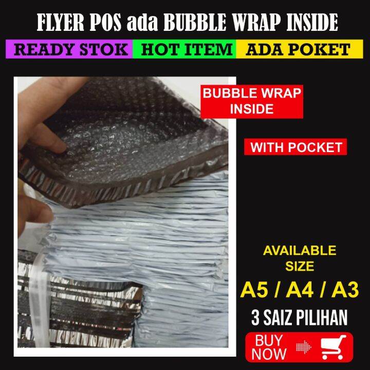Postage Flyer Courier Plastic Parcel Bag with BUBBLE WRAP INSIDE ...