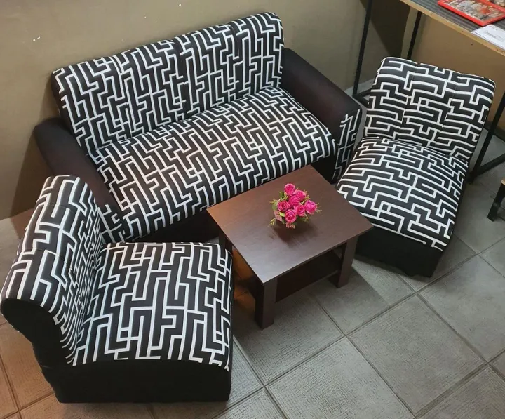 SALA SET ICON FABRIC WITH CENTER TABLE | Lazada PH