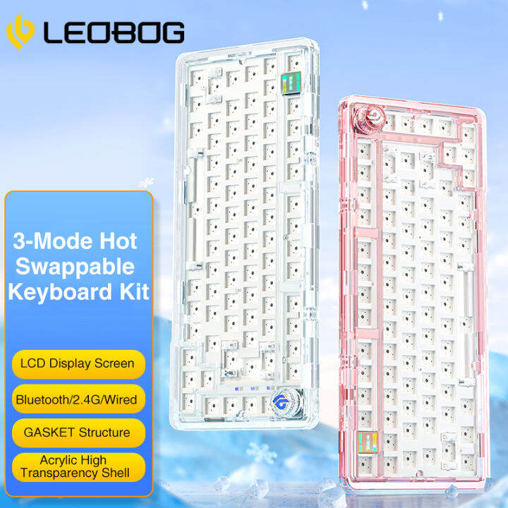 LEOBOG K81 pro Keyboard DIY Hotswap Keyboard Wired/Bluetooth/2.4G 81 Keys LED Backlit keyboard ...
