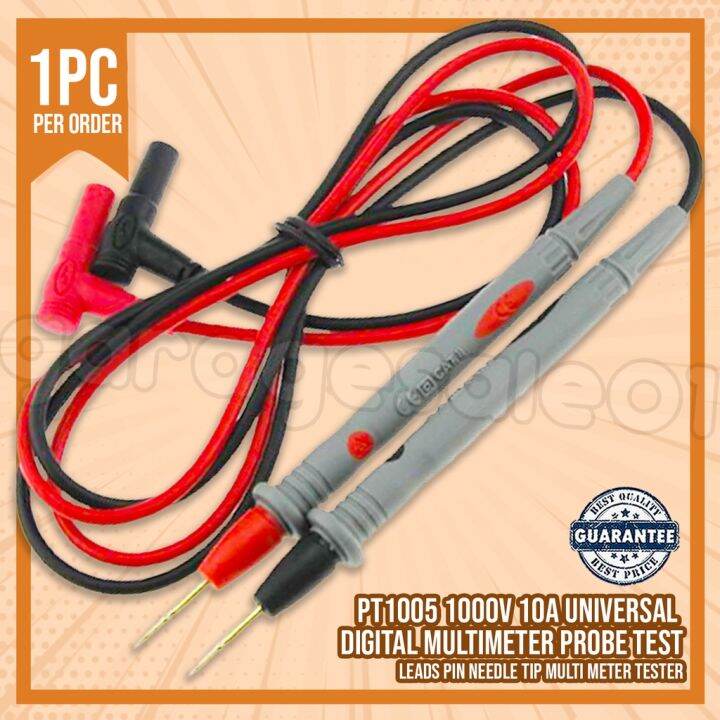 ⚡PT1005 1000V 10A Universal Digital Multimeter Probe Test Leads Pin ...